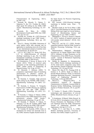 Current Advanced Research Development of Electric Discharge Machining ...