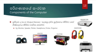 1 importance of computers - chapter 1 part 1-sinhala | PPTX