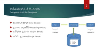 1 importance of computers - chapter 1 part 1-sinhala | PPTX