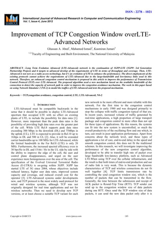 1 improvement of tcp congestion window over lte | PDF