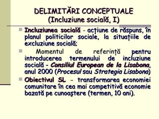 1. Incluziune Sociala | PPT
