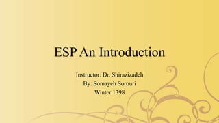 Inro to ESP: English for Specific Purposes, TEFL/TESL | PPT