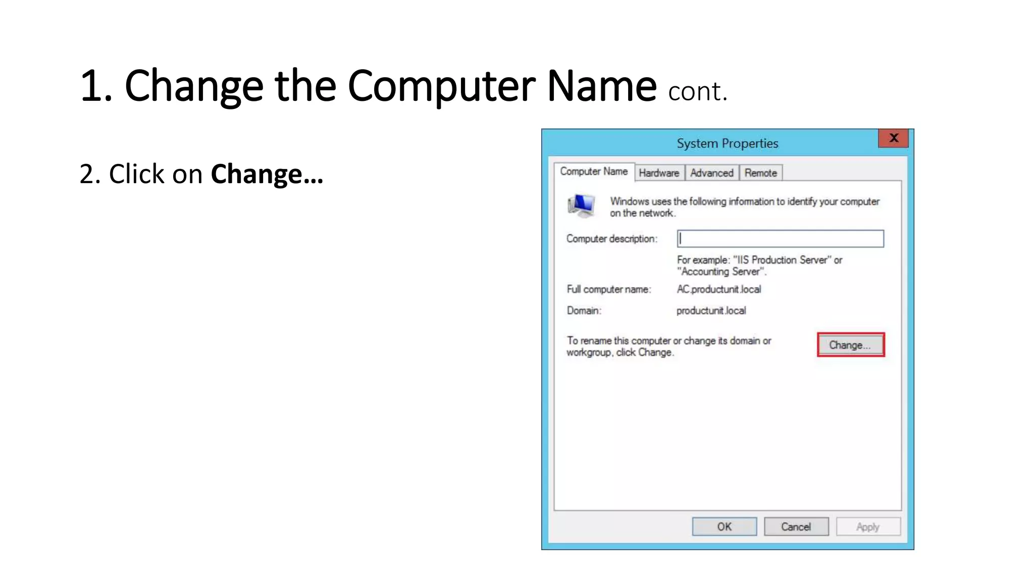 Install Active Directory And Configure Domain Controller Pptx