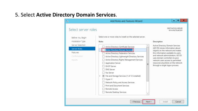 install active directory and configure domain controller | PPTX | Computer Networking | Computing