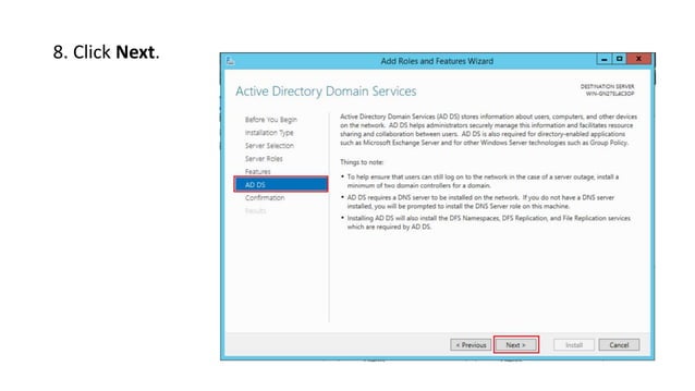 install active directory and configure domain controller | PPTX | Computer Networking | Computing