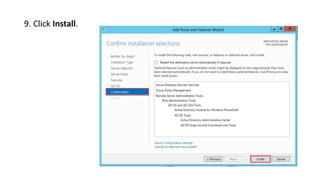 install active directory and configure domain controller | PPTX | Computer Networking | Computing