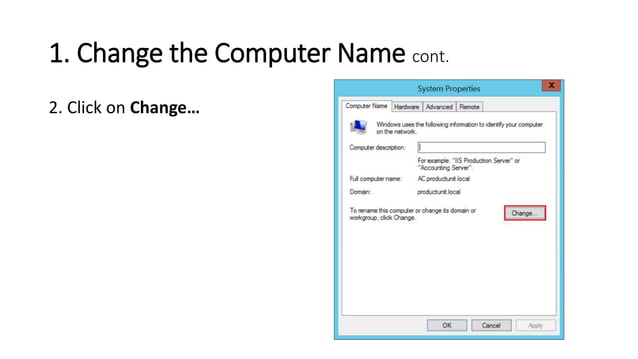 install active directory and configure domain controller | PPTX | Computer Networking | Computing