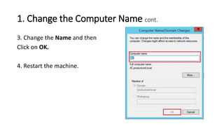 install active directory and configure domain controller | PPTX
