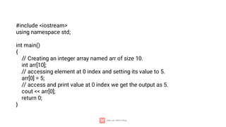 1-Intoduction ------------- Array in C++ | PDF