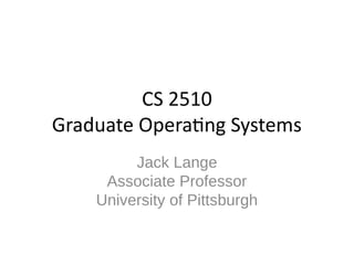 Introduction to Operating system and graduate | PPT