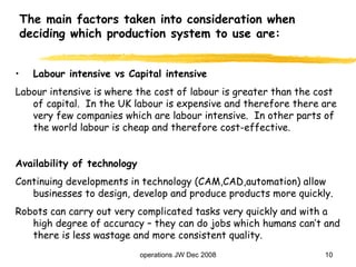 Operations - Introduction & Production Systems | PPT