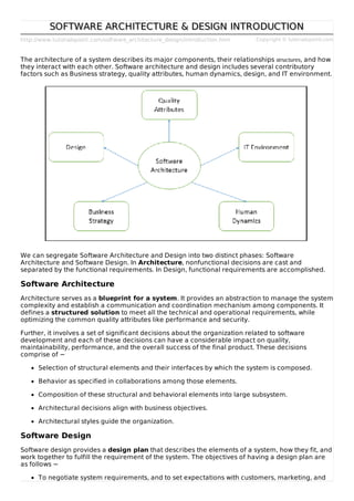 Software Architecture and Design Introduction | PDF