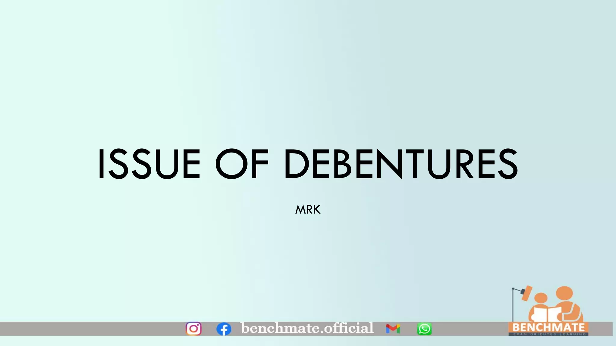 Introduction to debentures | PDF