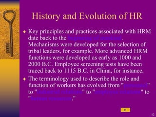 Introduction to Human Resource Management Chapter 1 | PPT
