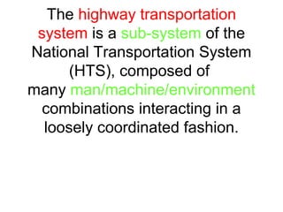 Highway Transportation System | PPT