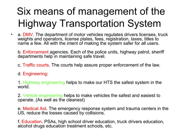 Highway Transportation System | PPT | SUV | Auto Body Styles