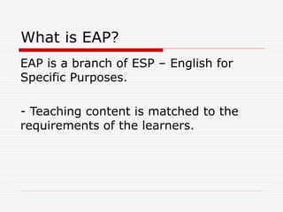 INTRO TO EAPP ACADEMIC TEXT AND NON ACADEMIC | PPT