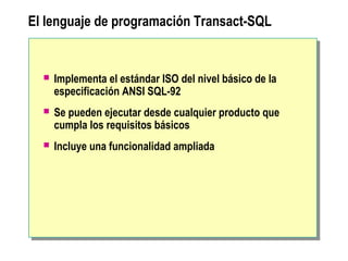 1. introduccion a transact-sql | PPT