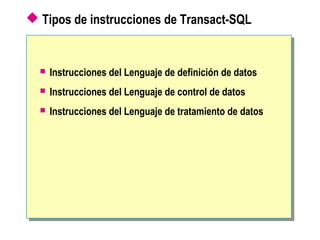 1. introduccion a transact-sql | PPT