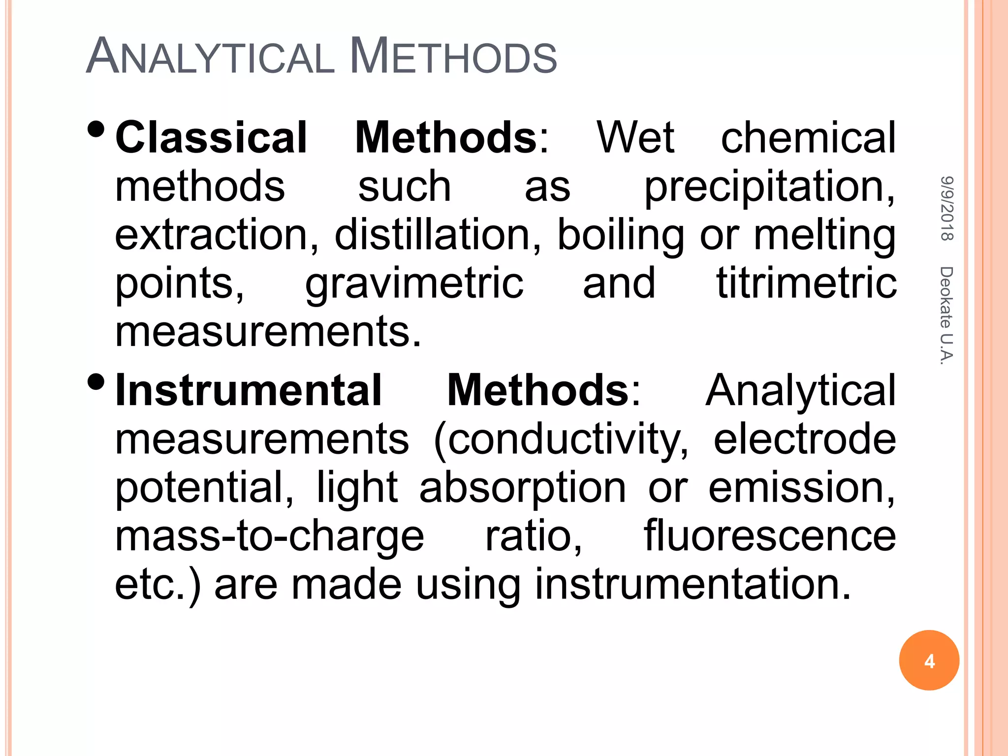 1 introduciton to analytical chemistry1 | PPTX
