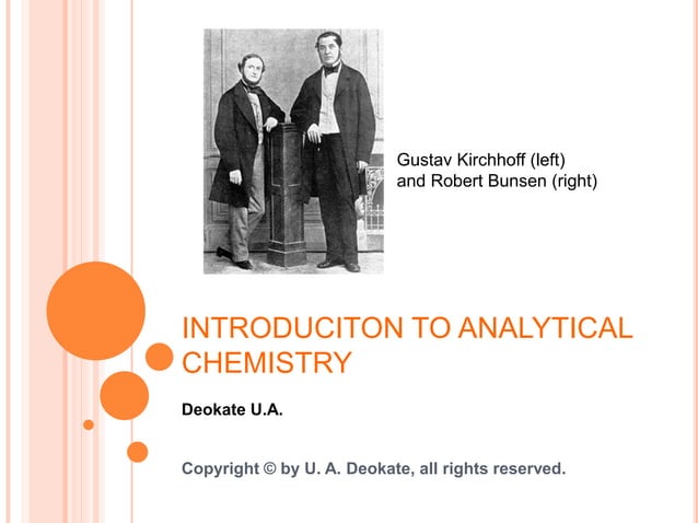 1 introduciton to analytical chemistry1 | PPTX