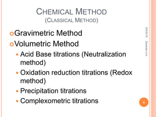 1 introduciton to analytical chemistry1 | PPTX