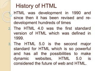 1 introductin to HTML | PPTX