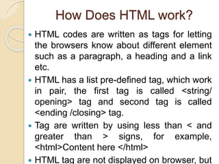 1 introductin to HTML | PPTX