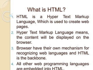 1 introductin to HTML | PPT