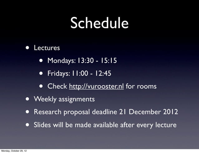 KM2012 Lecture 1: introduction | PPT