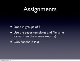 KM2012 Lecture 1: introduction | PPT