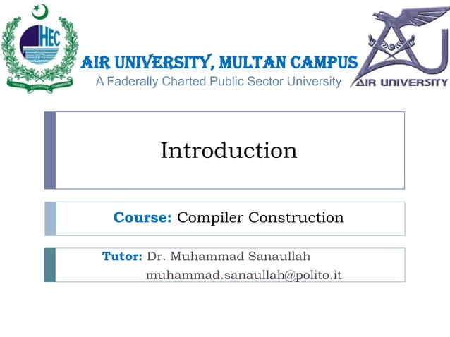 Compiler Construction Course - Introduction | PPT