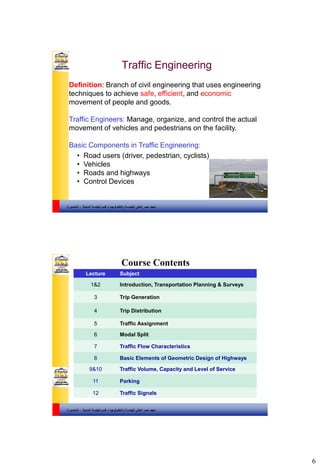Transportation and Traffic Engineering Dr. Sheriff El-Badawy ...