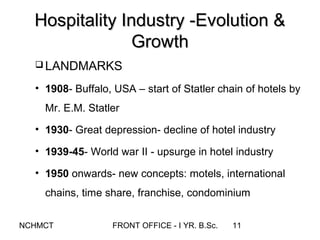 1 introduction to hospitaliy industry | PPT