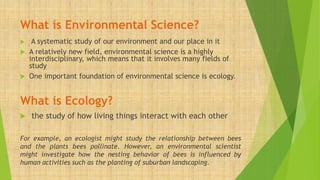 ENVI- 1 introduction | PPTX