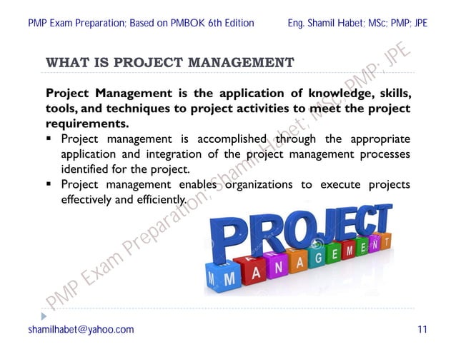 PMP Chapter 1 of 6 introduction (Based on PMBOK 6th edition)