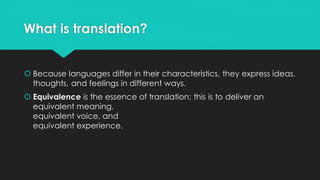 Translation: Introduction | PPT