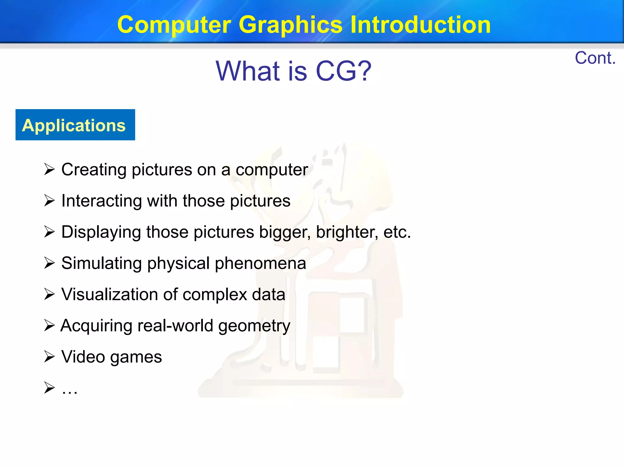 1 introduction computer graphics | PDF | 3-D Graphics | Computer ...