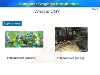 1 introduction computer graphics | PDF | 3-D Graphics | Computer Software and Applications