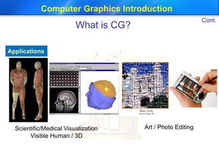 1 introduction computer graphics | PDF | 3-D Graphics | Computer Software and Applications