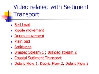 1-Introduction teori transpor sedimen.ppt | Geology | Science