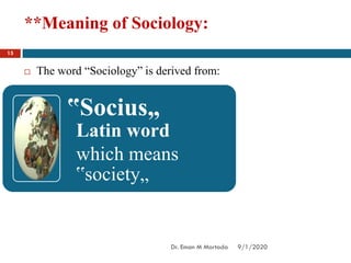 1 introduction - basics of sociology-part 1 | PDF