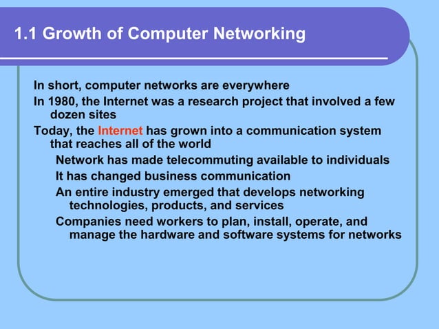 1 Introduction To Computer Networkingppt Computer Networking Computing 8251