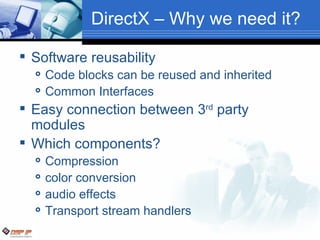 1– Introduction To Direct Show | PPT