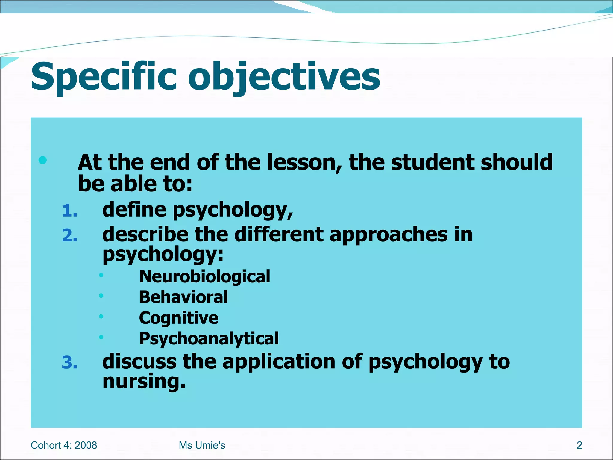 1 Introduction To Psychology | PPT
