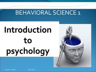 1 Introduction To Psychology | PPT