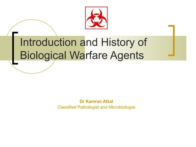 1.introduction and history of biological warfare agents | PPT ...