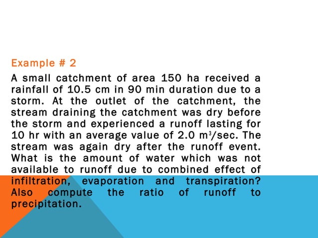 Hydrology introduction ( catchment area) | PPT