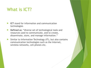 Comprehensive Introduction to ICT and Computer Fundamentals | PPTX