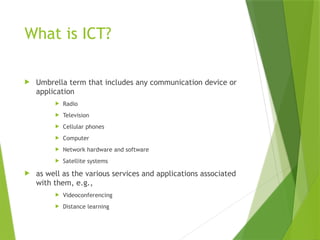 Comprehensive Introduction to ICT and Computer Fundamentals | PPTX